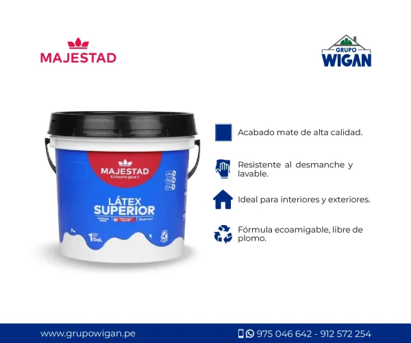 Látex Superior Majestad 1 Gl | Acabado Mate Profesional